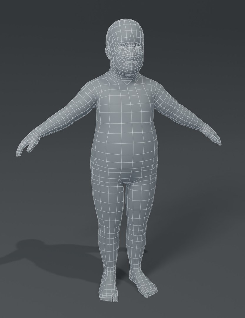 Fat Boy Kid Child 3D Model - TurboSquid 1531568
