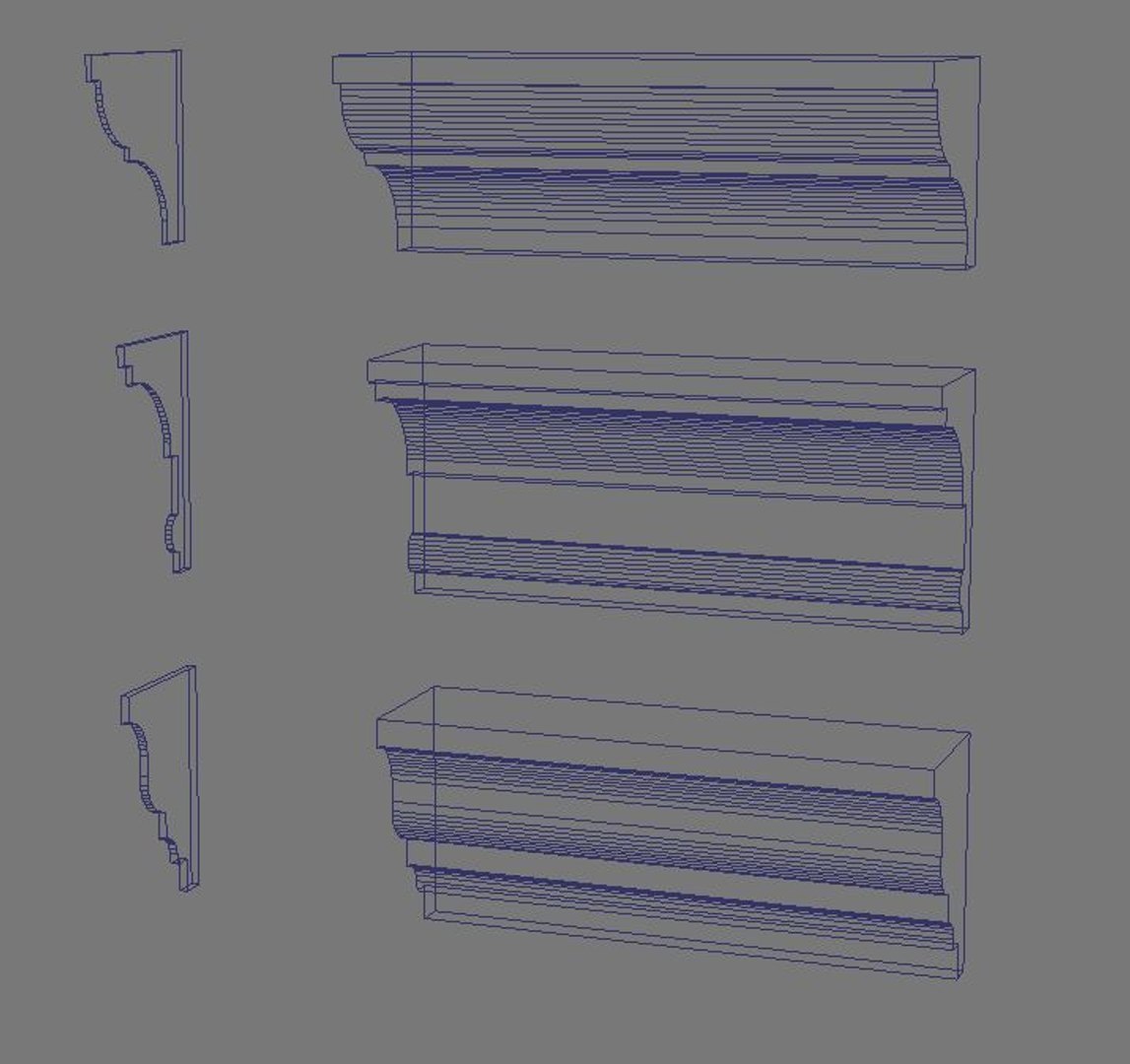 3d Obj Cornice Interior Exterior