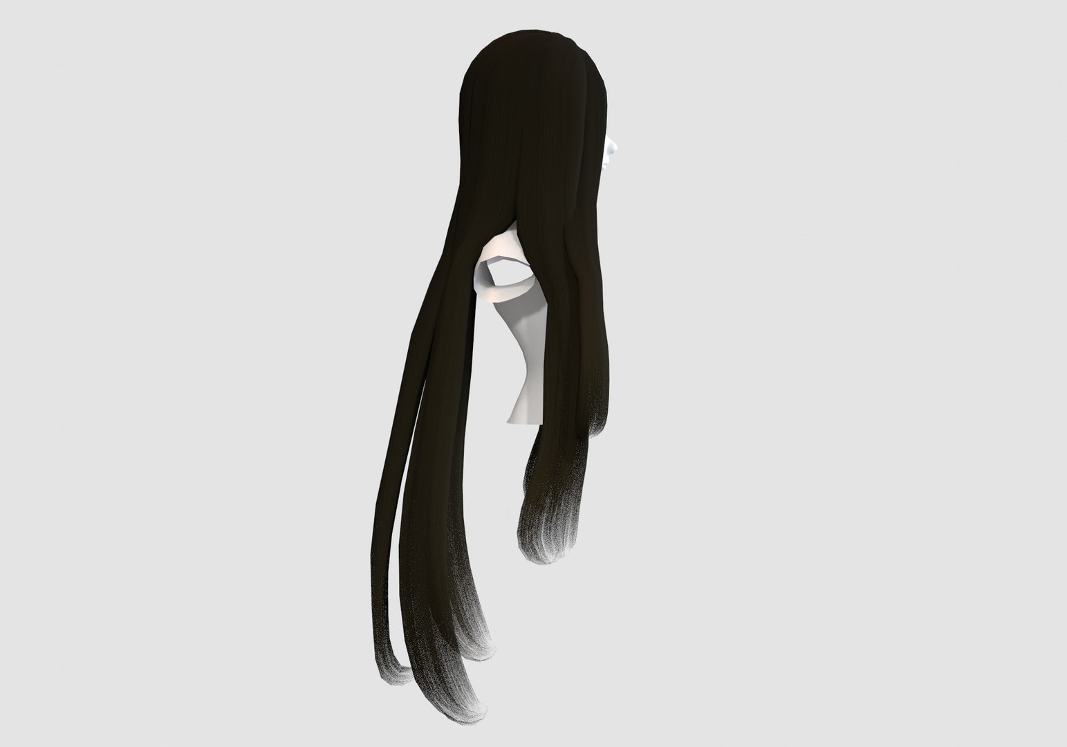 3D Chaotic Long Hairstyle - TurboSquid 1921541
