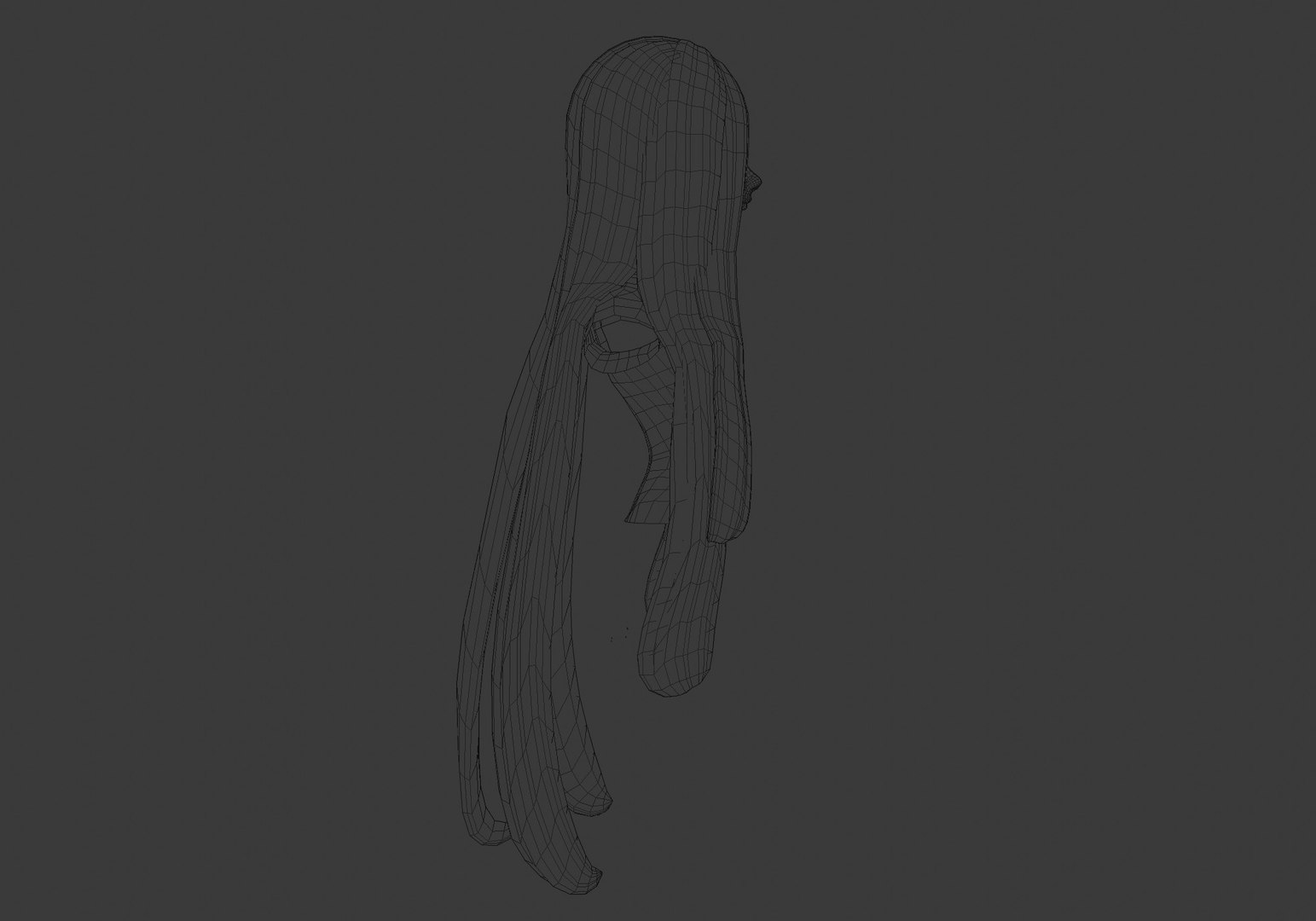 3D Chaotic Long Hairstyle - TurboSquid 1921541