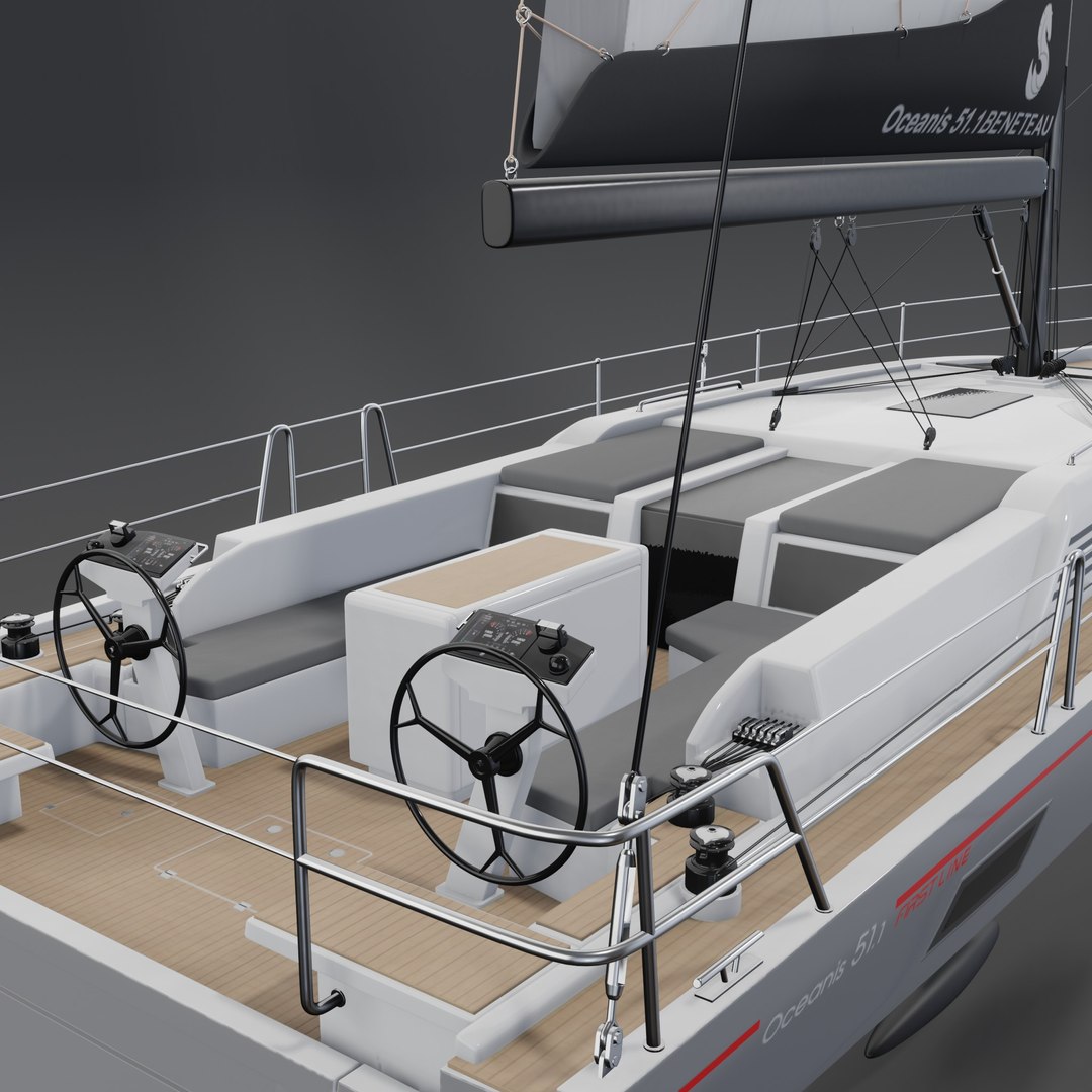 3D BENETEAU OCEANIS YACHT 51 1 Luxury 3D Yacht - TurboSquid 2153689