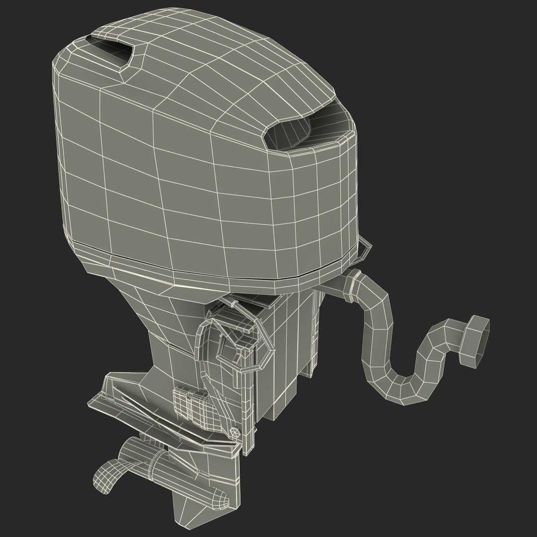 3d model outboard engine yamaha 2