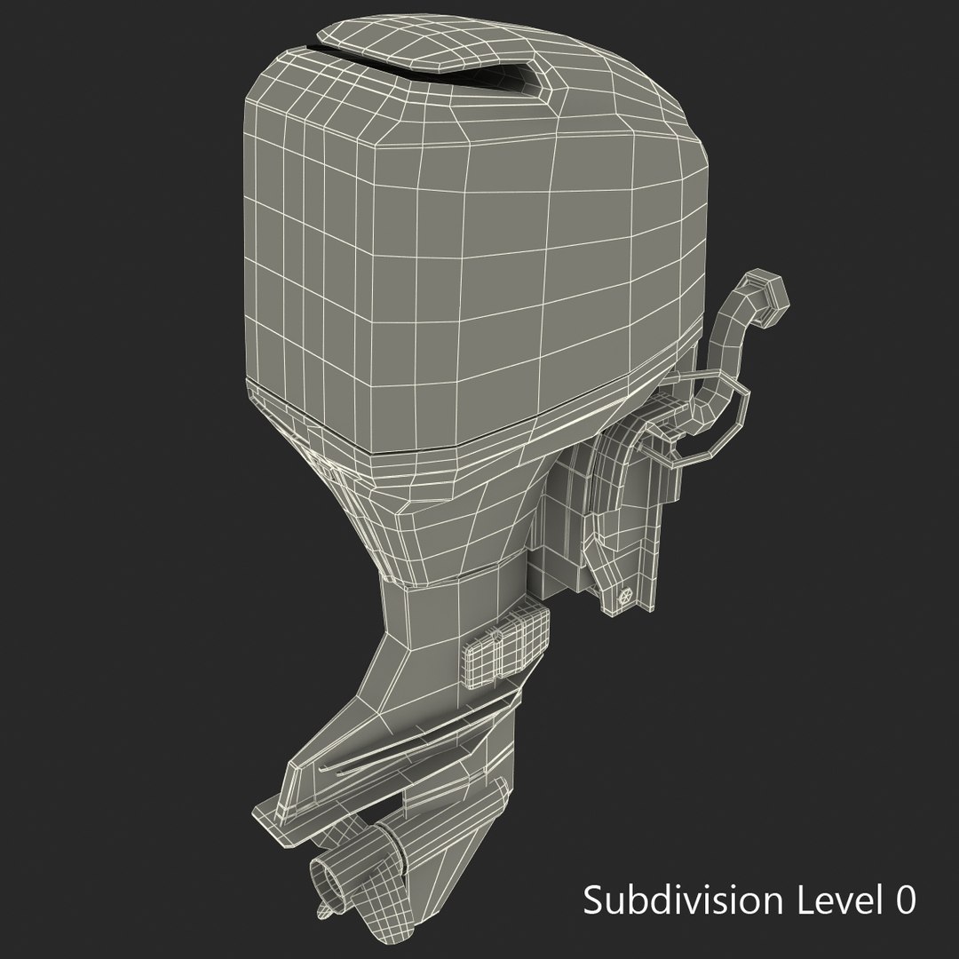 3d model outboard engine yamaha 2