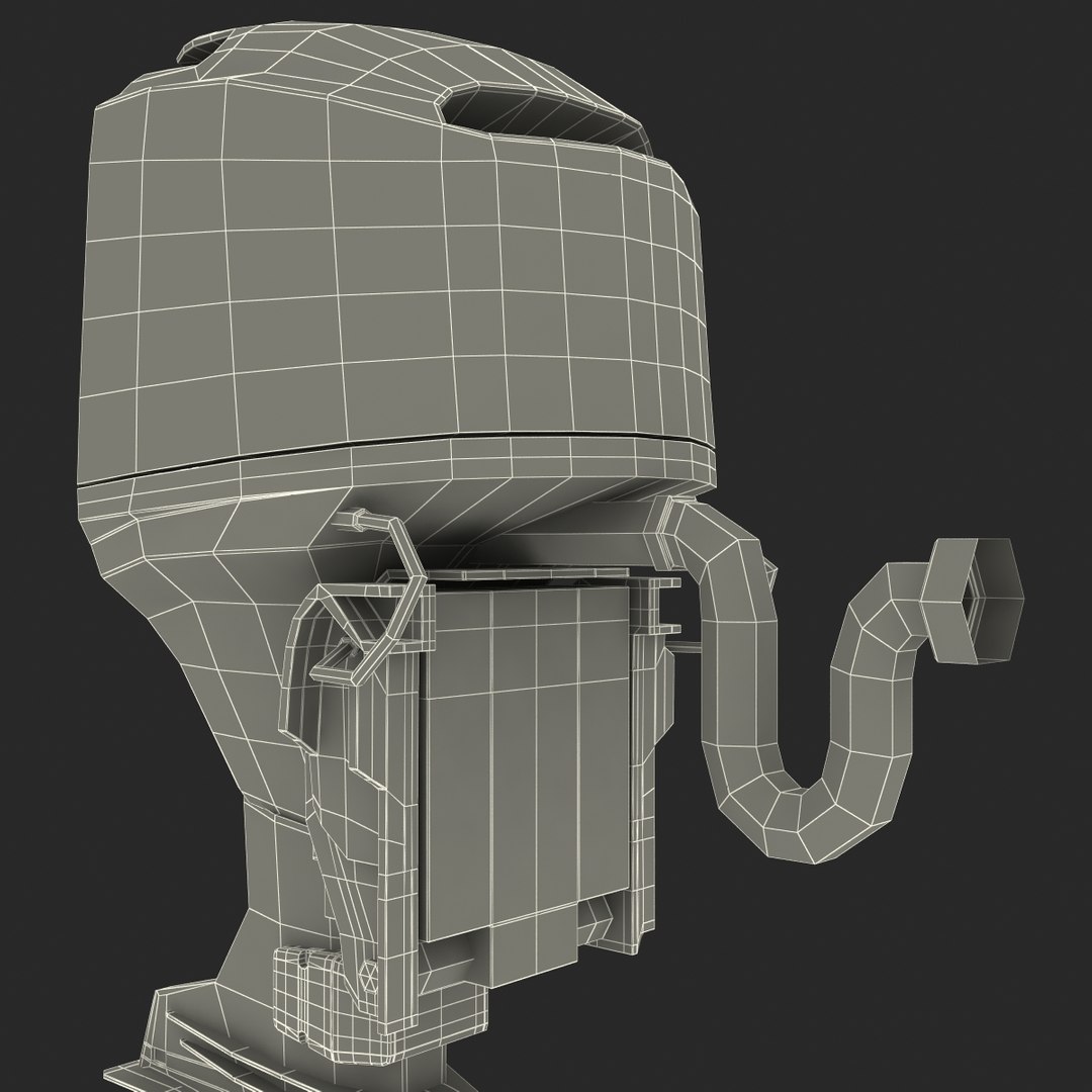 3d model outboard engine yamaha 2