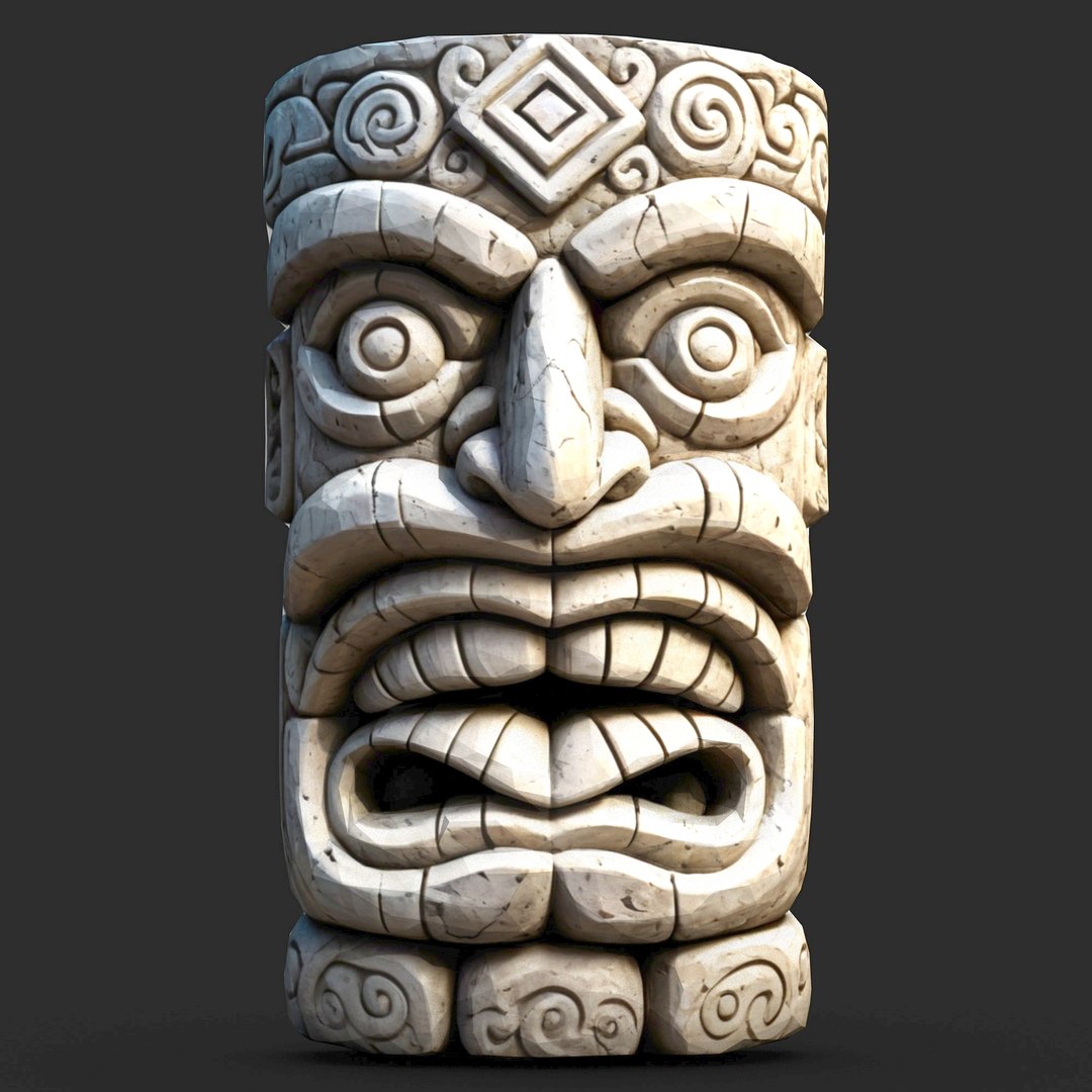 Tiki Totem Mask Low Poly 8 3D Model - TurboSquid 2301393