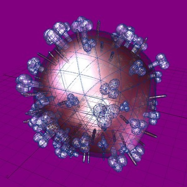 3d model virus hiv