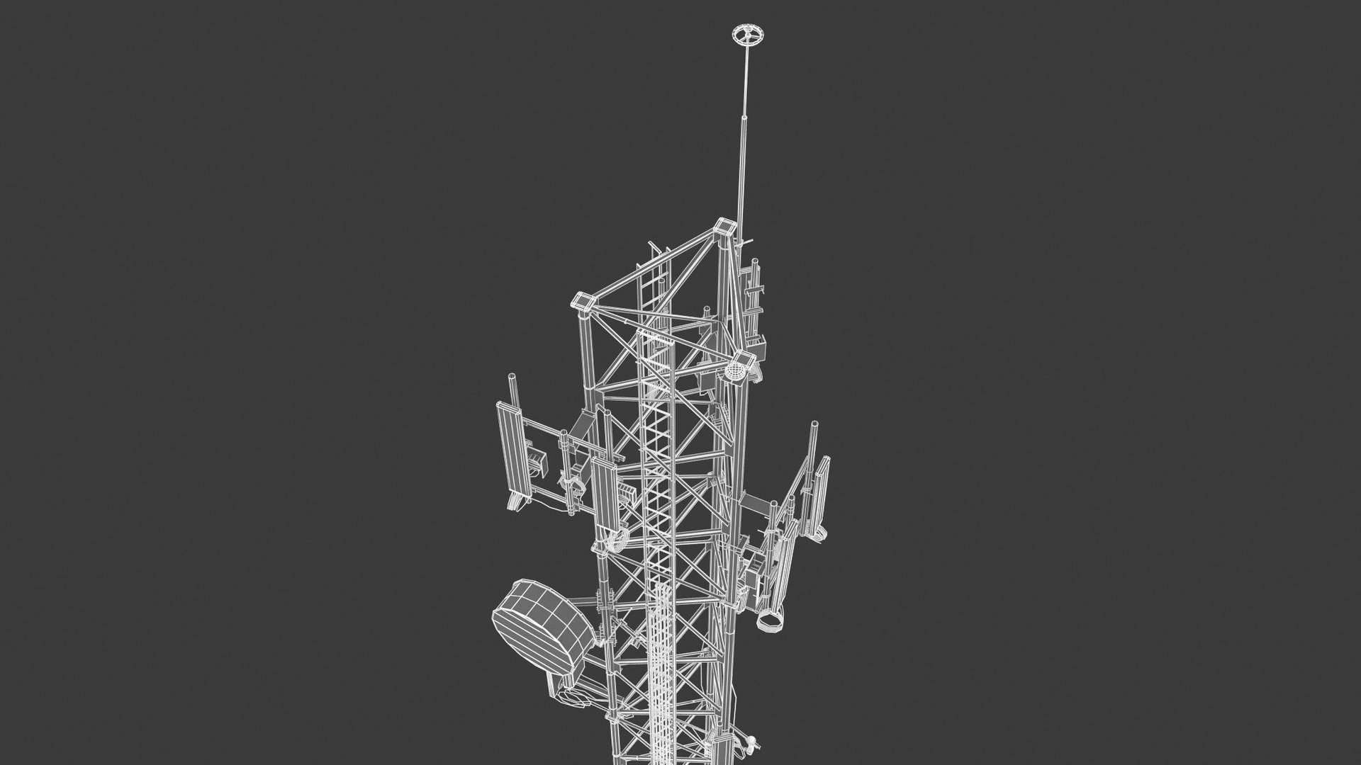 3D Telecommunication Tower Communication Model - TurboSquid 1685063