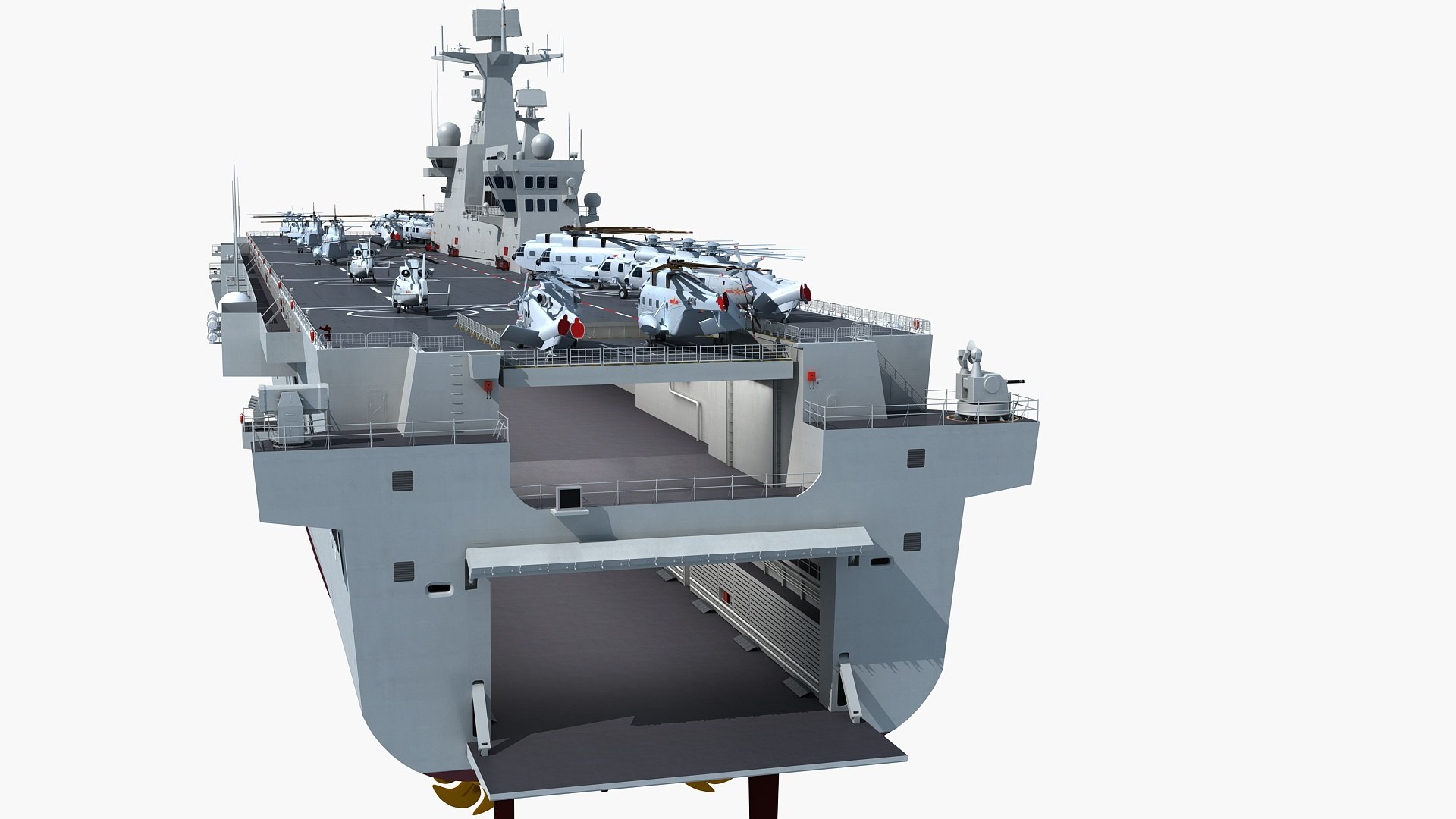 3D Chinese Navy Type 075 Amphibious Assault Ship - TurboSquid 1940364