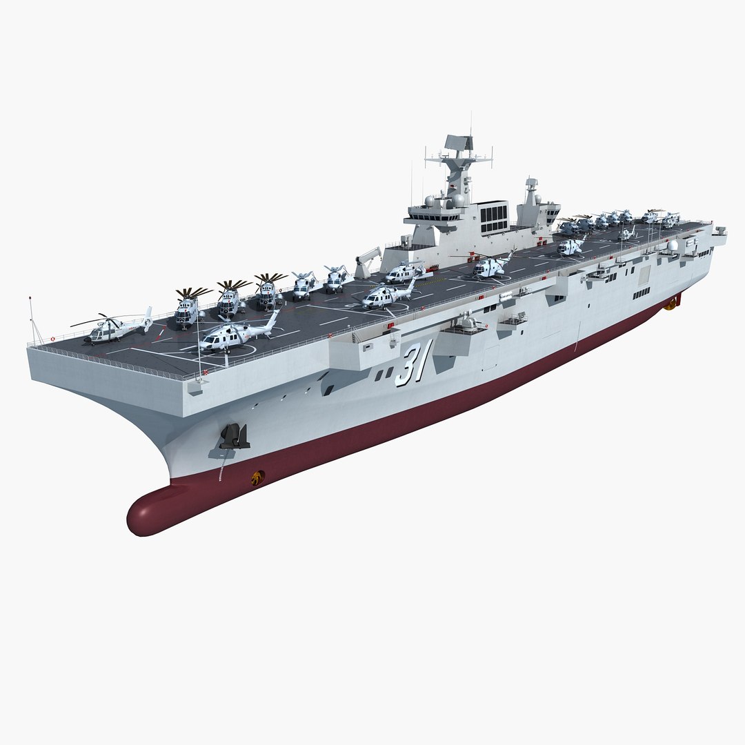 3D Chinese Navy Type 075 Amphibious Assault Ship - TurboSquid 1940364
