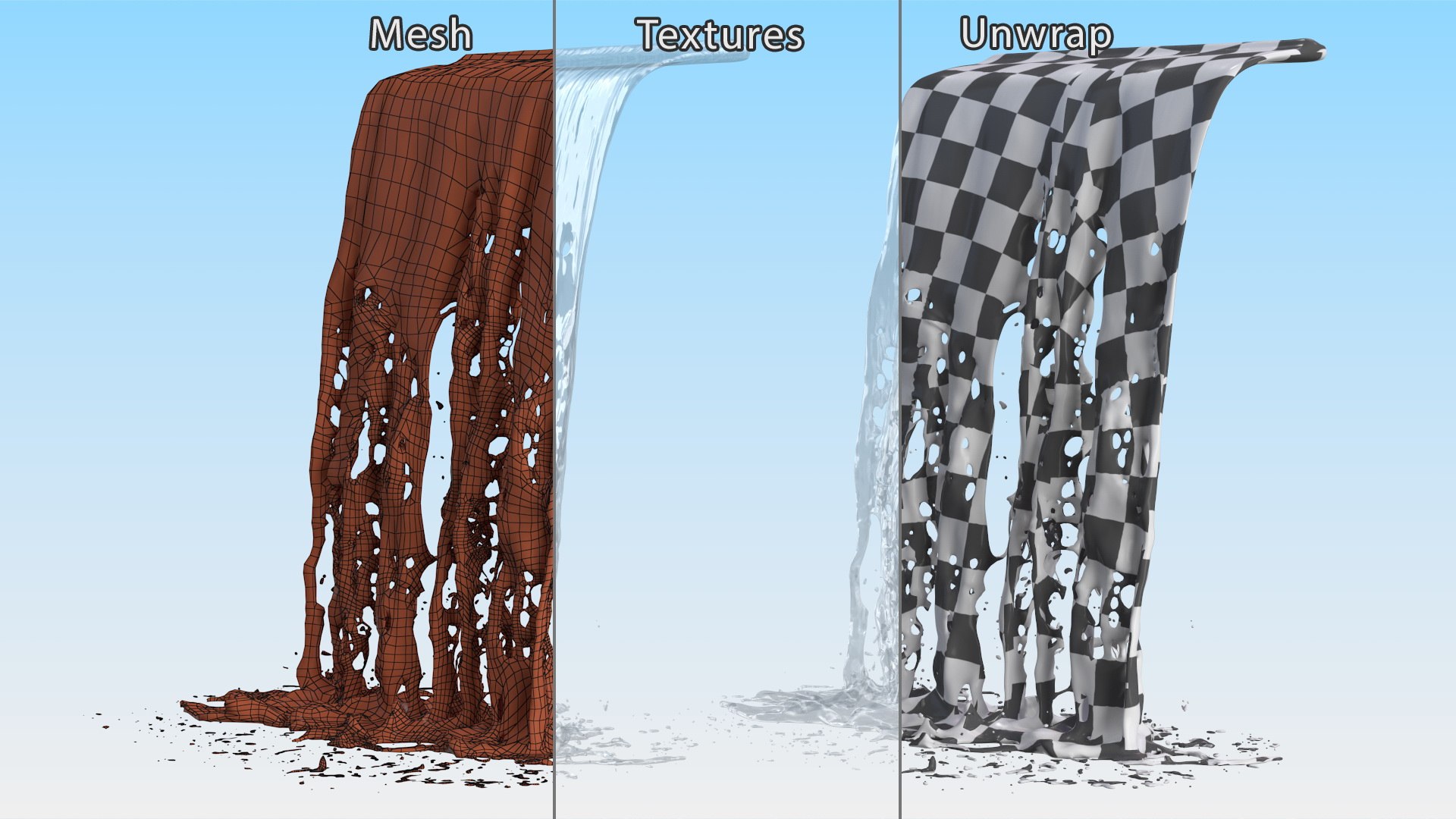 Large Falling Water Stream 3D Model - TurboSquid 2128837