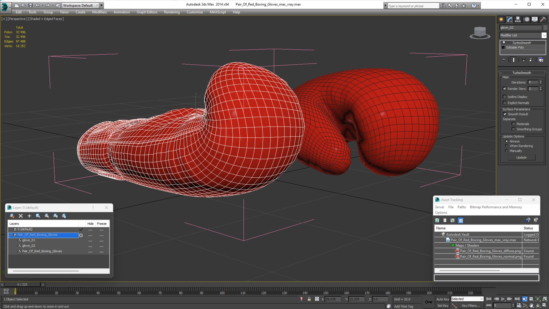 Pair Of Red Boxing Gloves 3D model - TurboSquid 2148456
