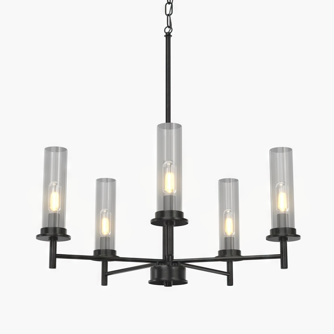 3D Kellwyn Collection Five-Light Transitional Style Chandelier Light ...