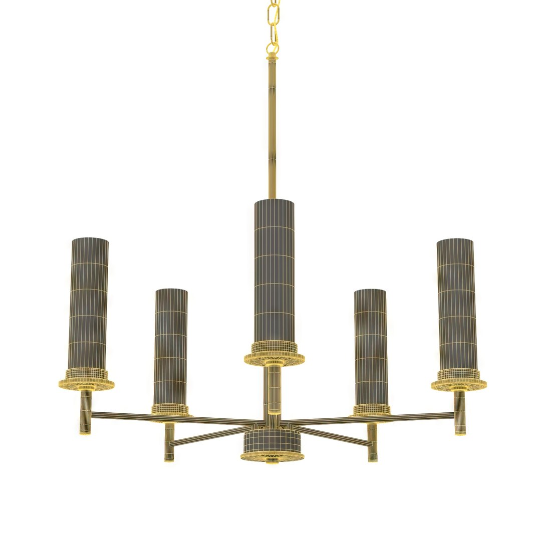 3D Kellwyn Collection Five-Light Transitional Style Chandelier Light ...