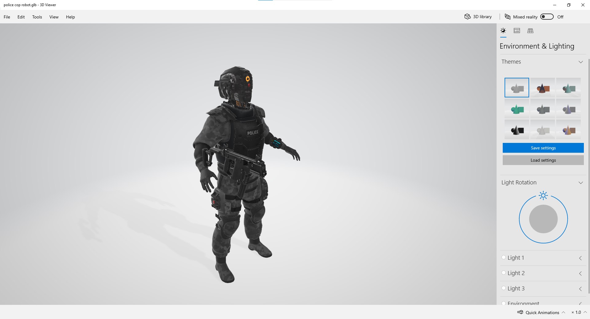 3D Police Cop Robot - TurboSquid 1854270