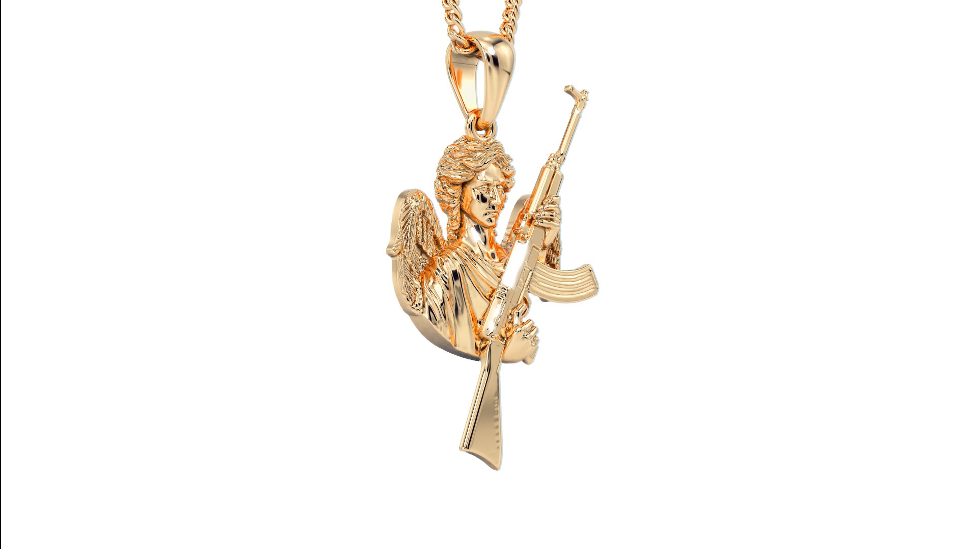 Angel With Weapon Pendant 3D - TurboSquid 1912153