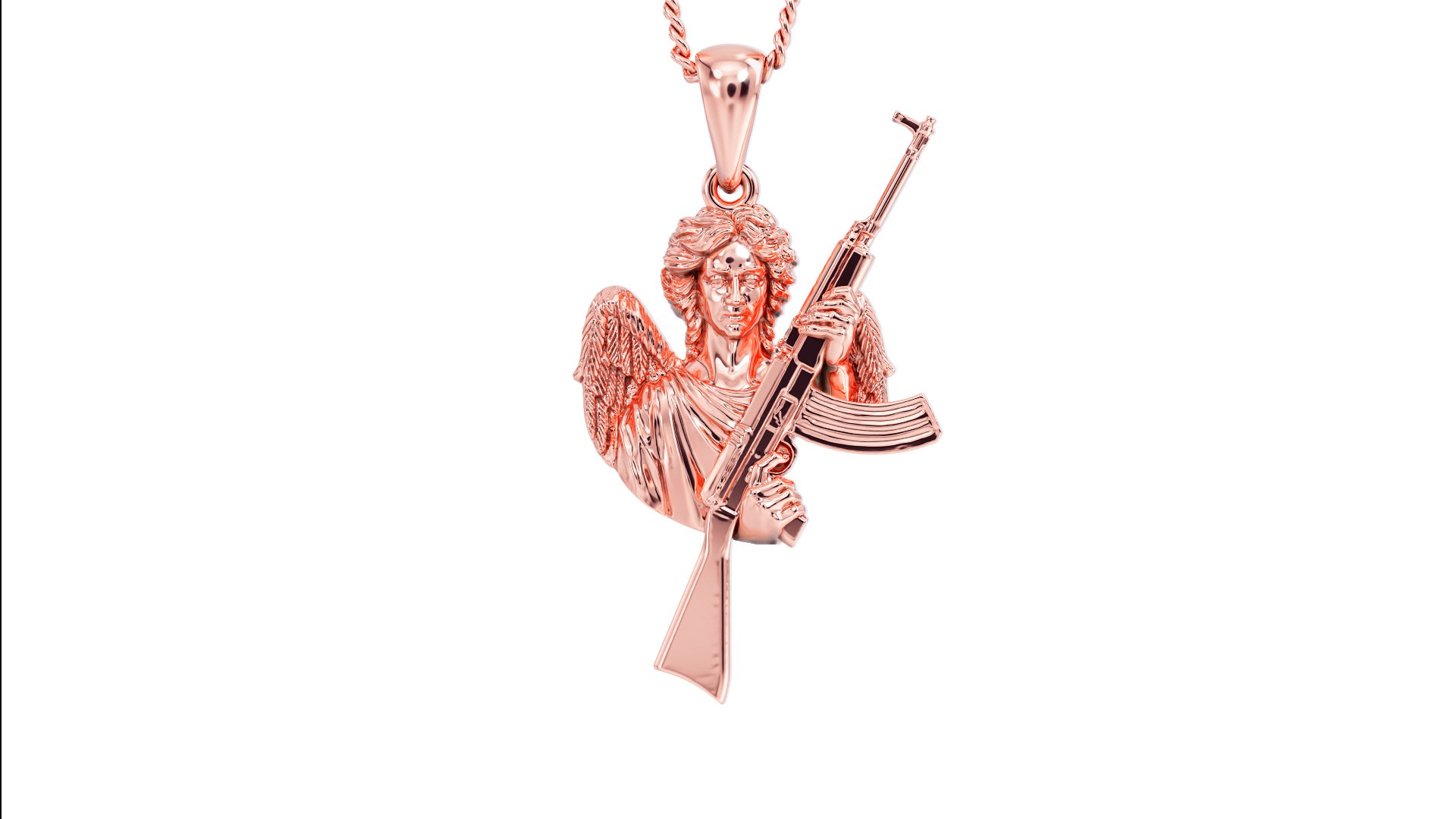 Angel With Weapon Pendant 3D - TurboSquid 1912153