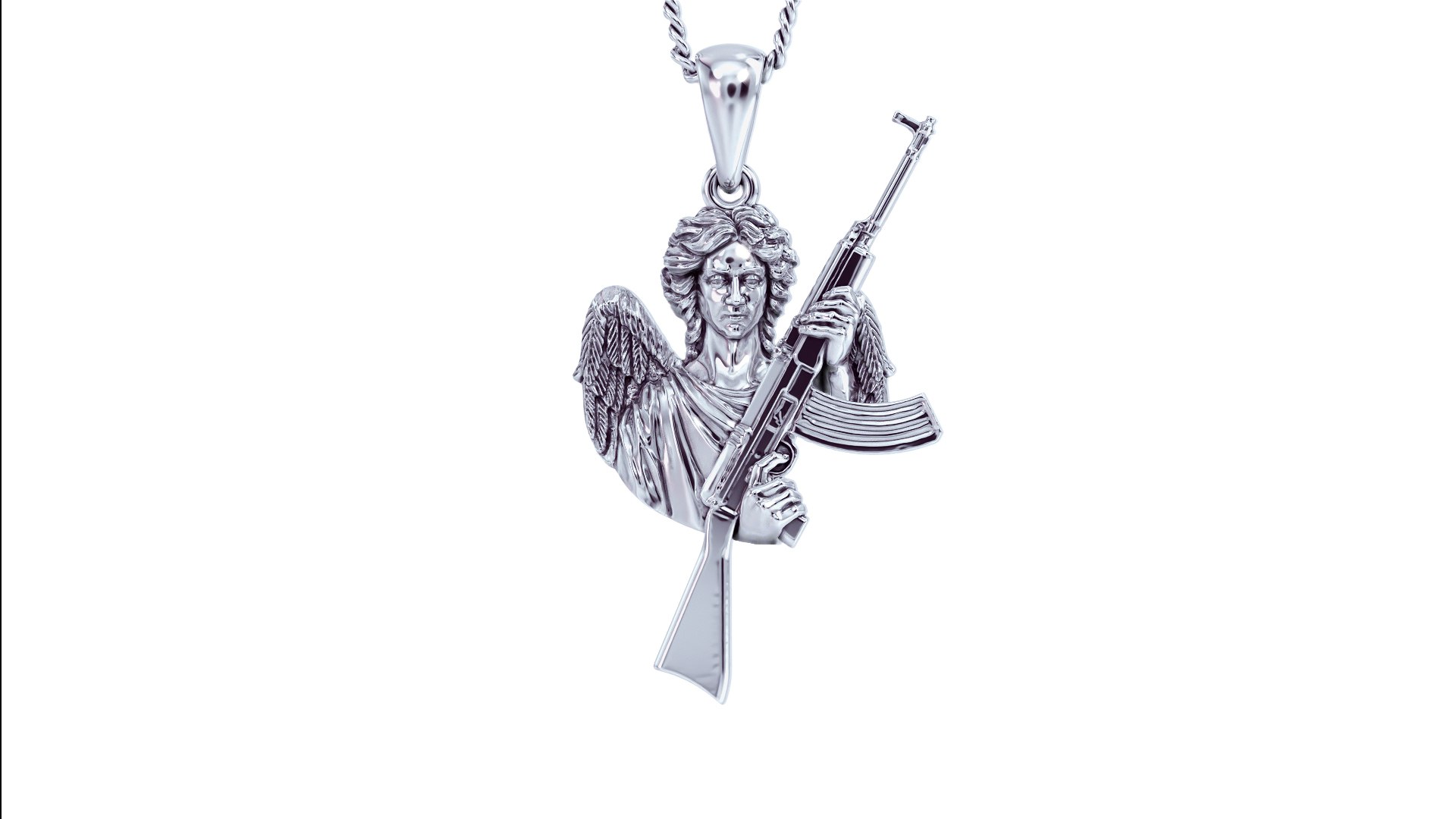 Angel With Weapon Pendant 3D - TurboSquid 1912153
