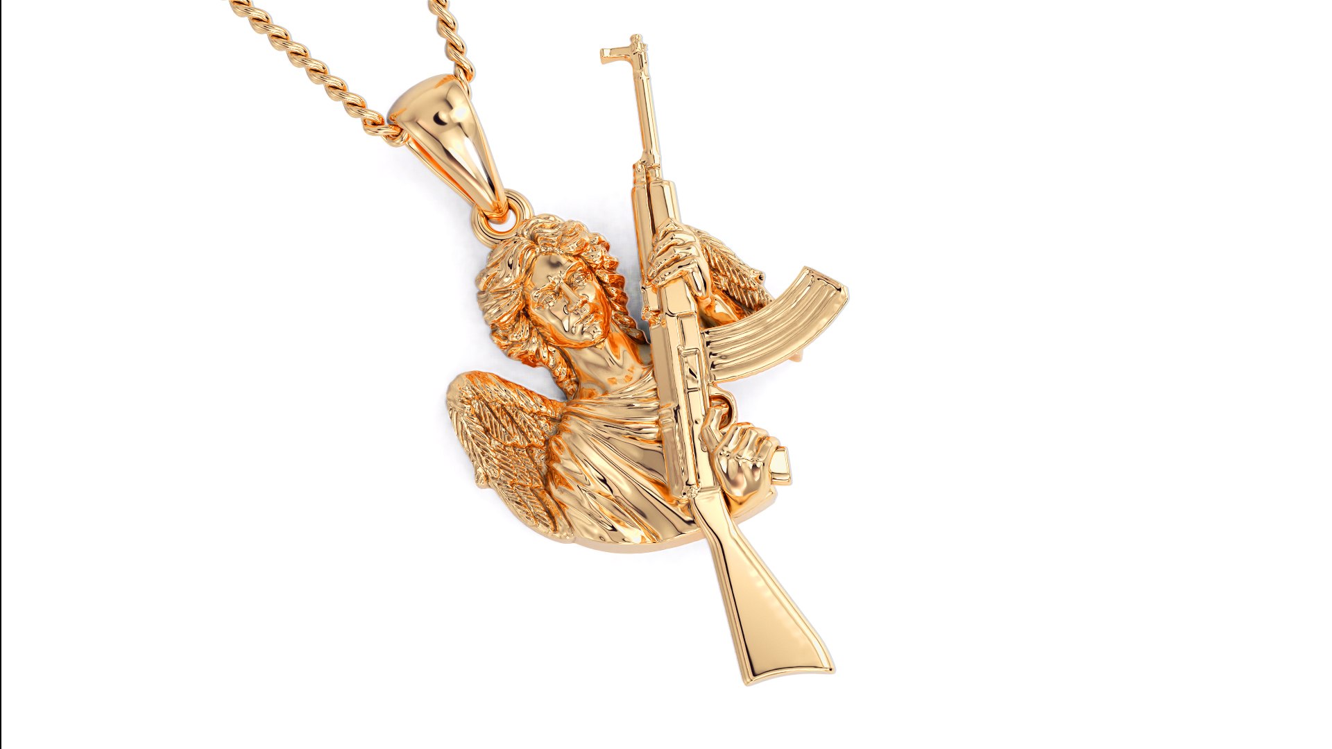 Angel With Weapon Pendant 3D - TurboSquid 1912153