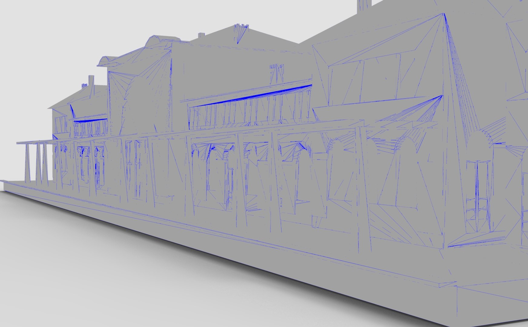 3D Railway Station Building Model - TurboSquid 1555107