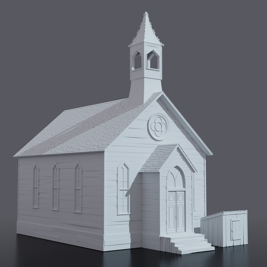 Old Chapel 3D Model - TurboSquid 1992336