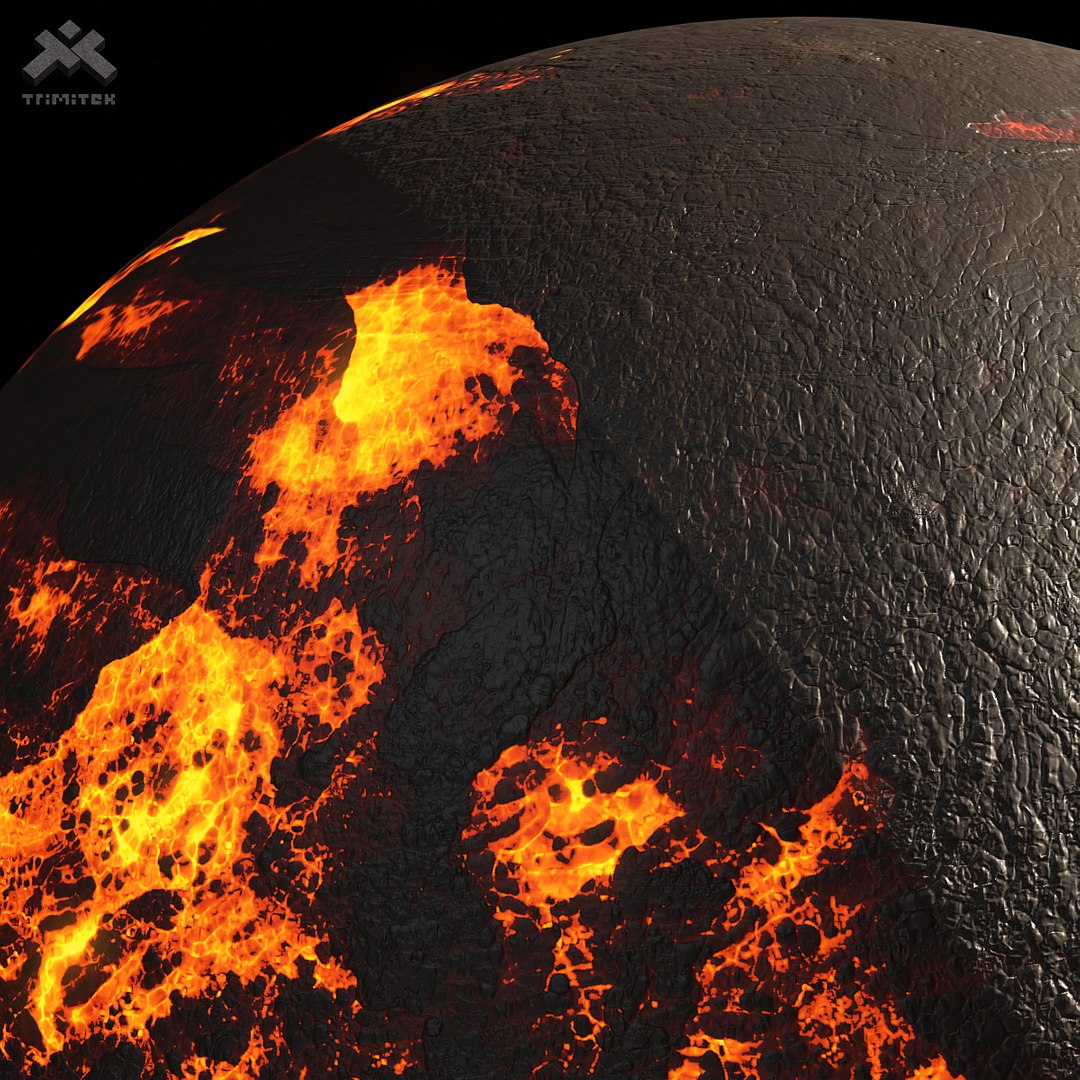 3D Lava Planet 04 - PBR - Metal And Gloss Versions Model - TurboSquid ...