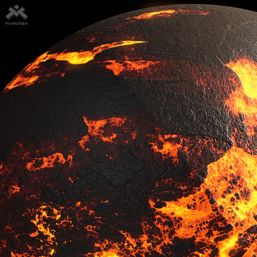 3D Lava Planet 04 - PBR - Metal And Gloss Versions Model - TurboSquid ...
