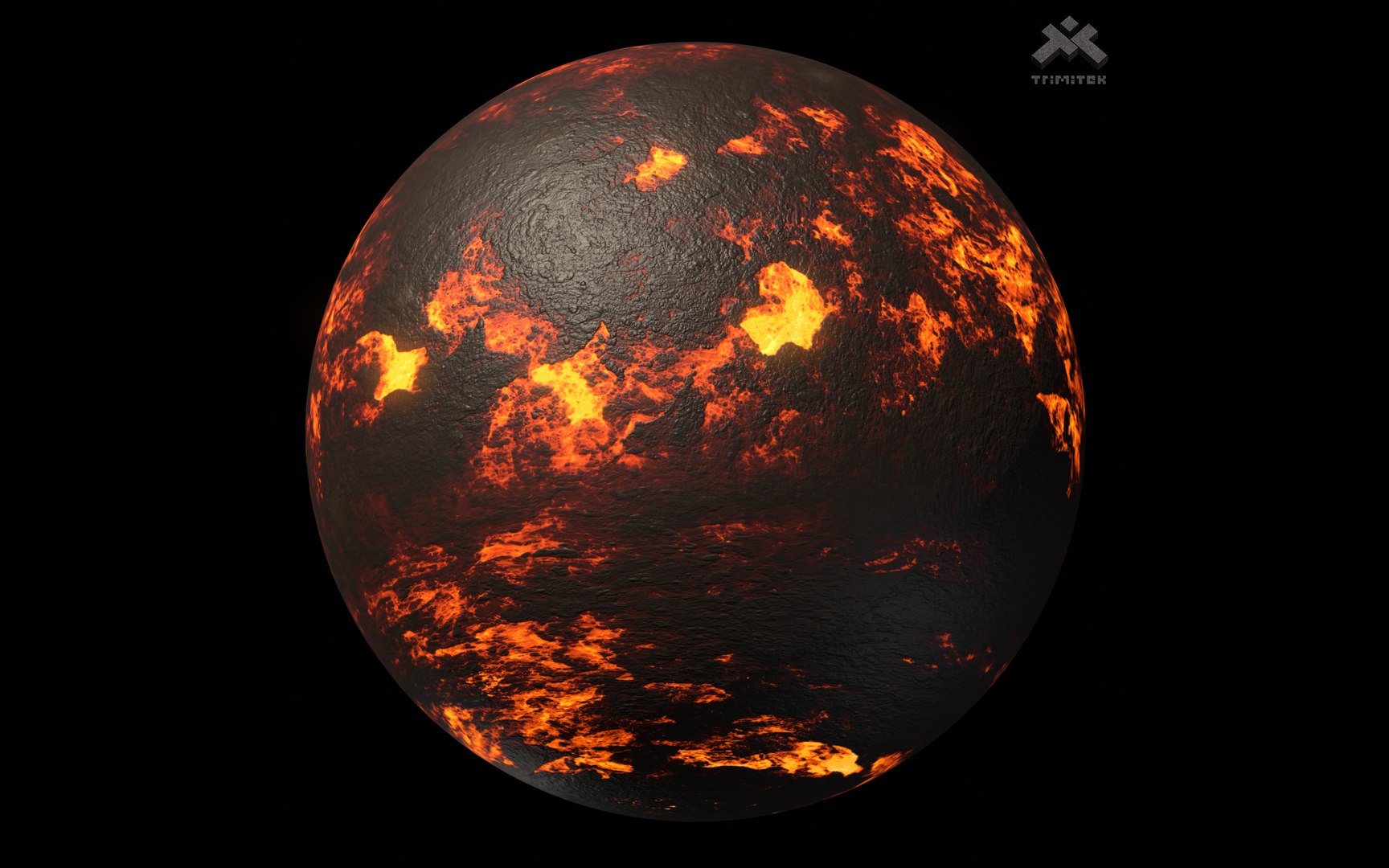 3D Lava Planet 04 - PBR - Metal And Gloss Versions Model - TurboSquid ...