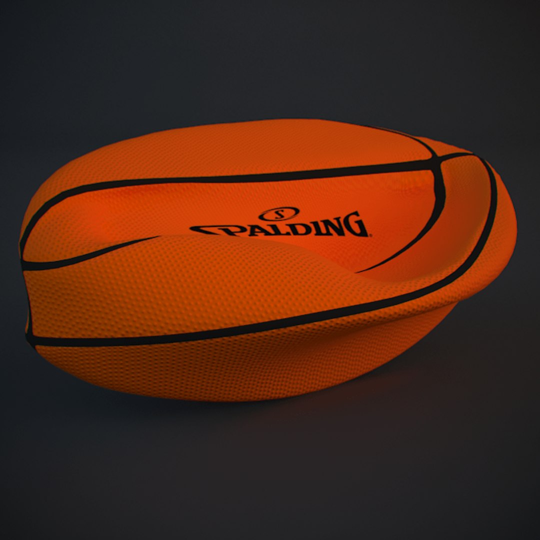 Deflated Basketball 3d Max