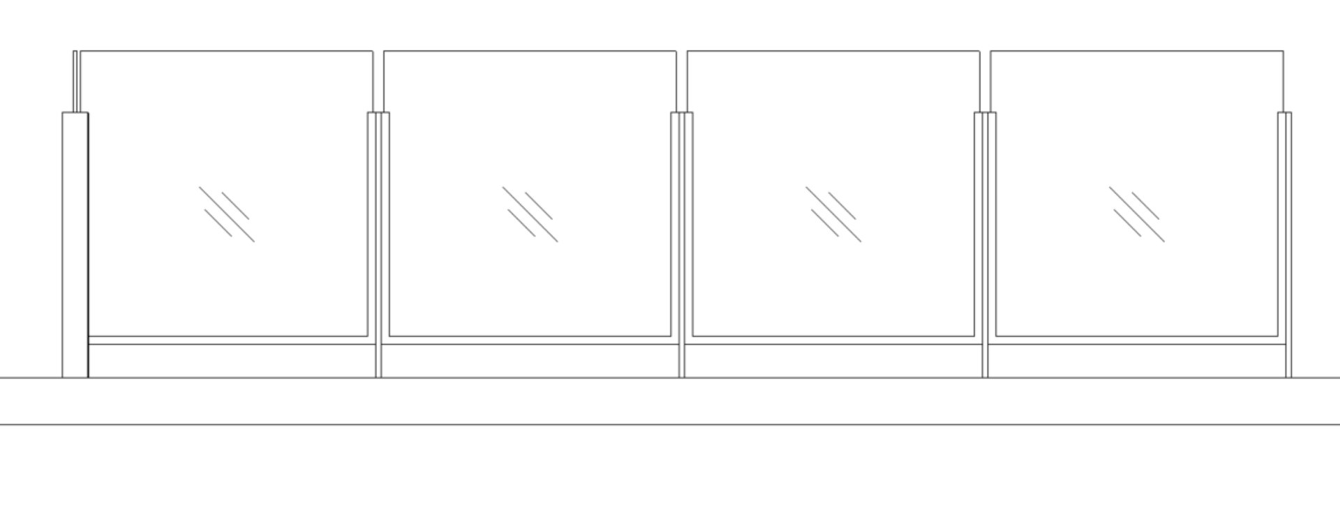 3D Glass Railing With Corner Type Parametric Revit Family - TurboSquid ...