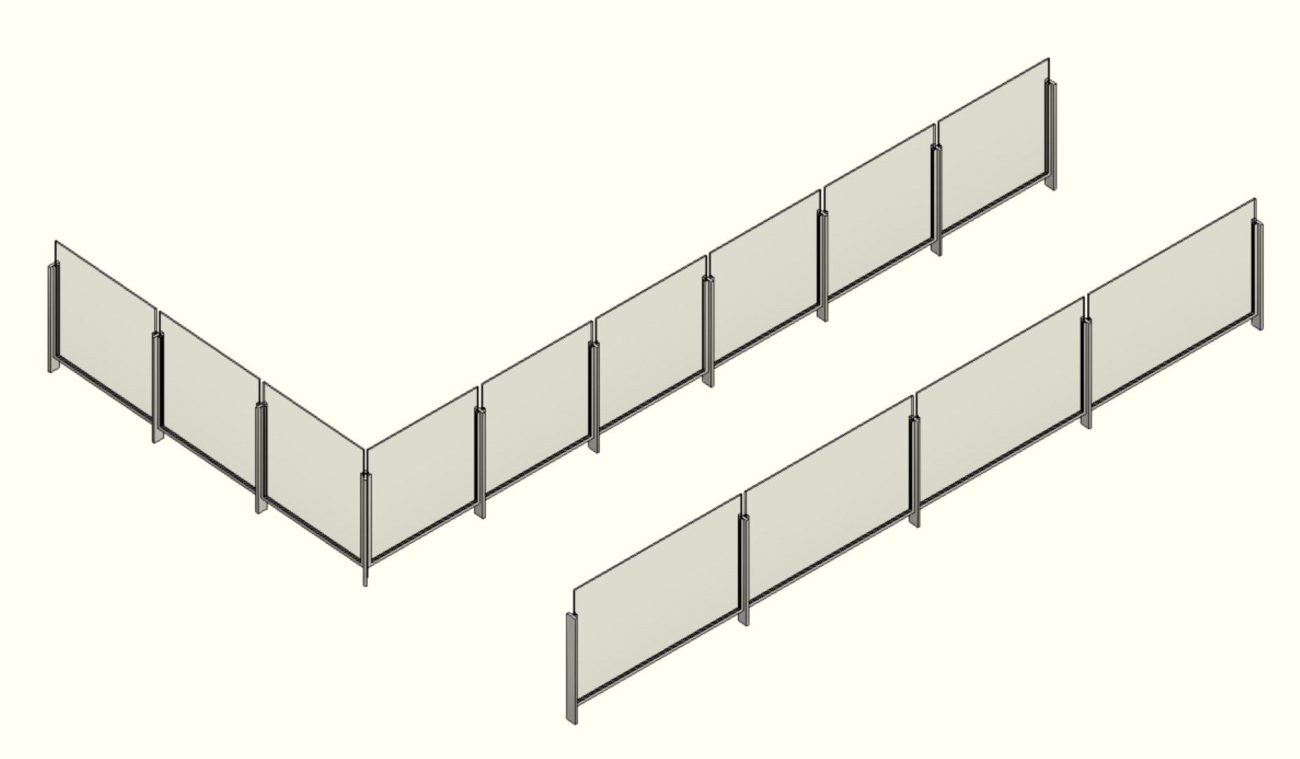 3D Glass Railing With Corner Type Parametric Revit Family - TurboSquid ...