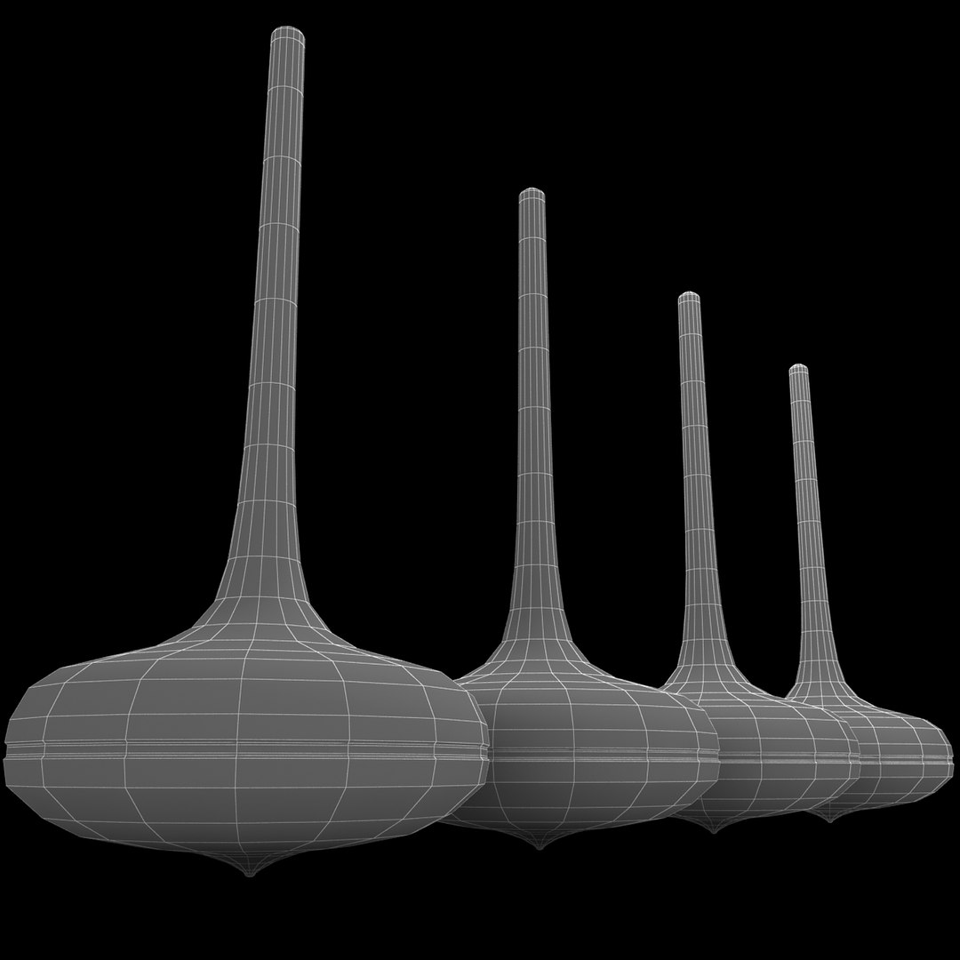 3d Spinning 4 Colors Model