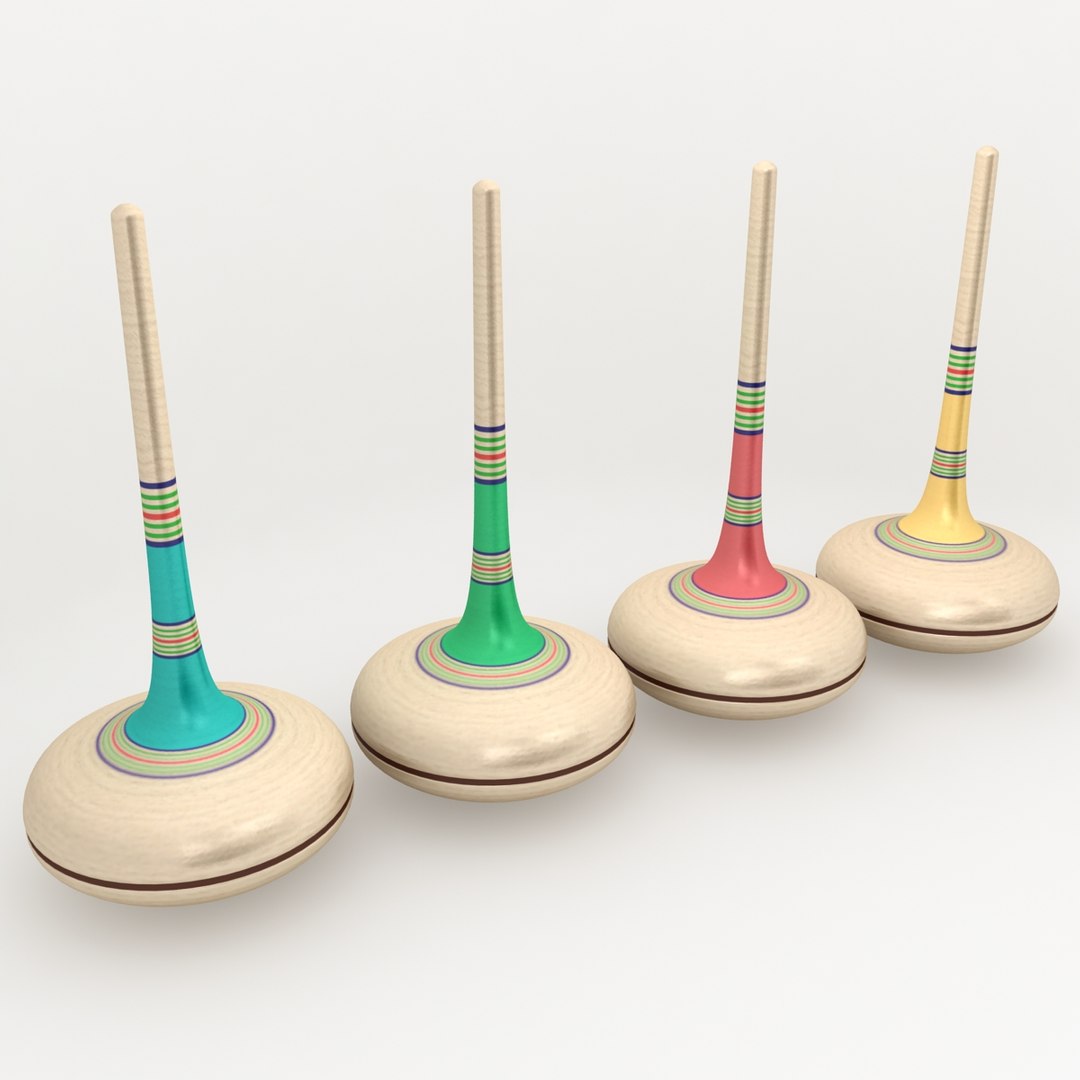 3d Spinning 4 Colors Model