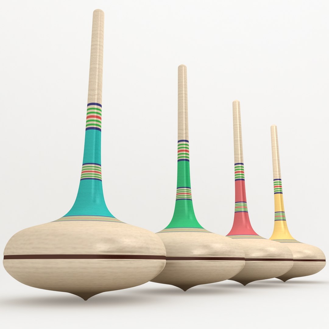 3d Spinning 4 Colors Model