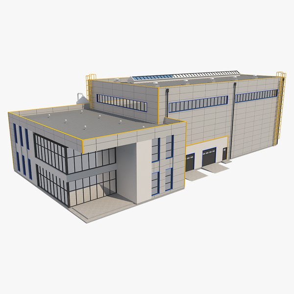 3D industrial building model - TurboSquid 1324029