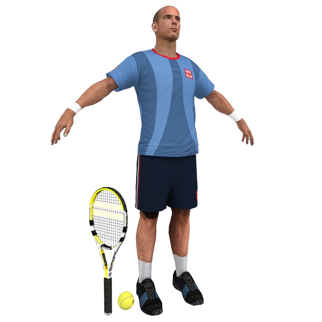 3d model tennis player