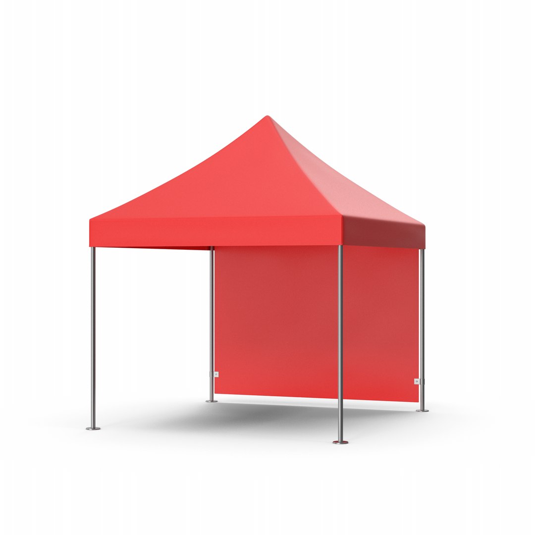 Red Event Tent Model - TurboSquid 2190125