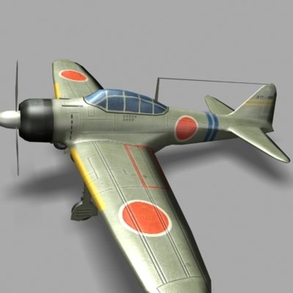 mitsubishi zero fighter 3d max