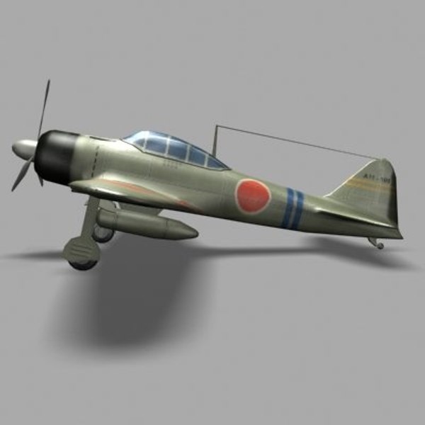 mitsubishi zero fighter 3d max