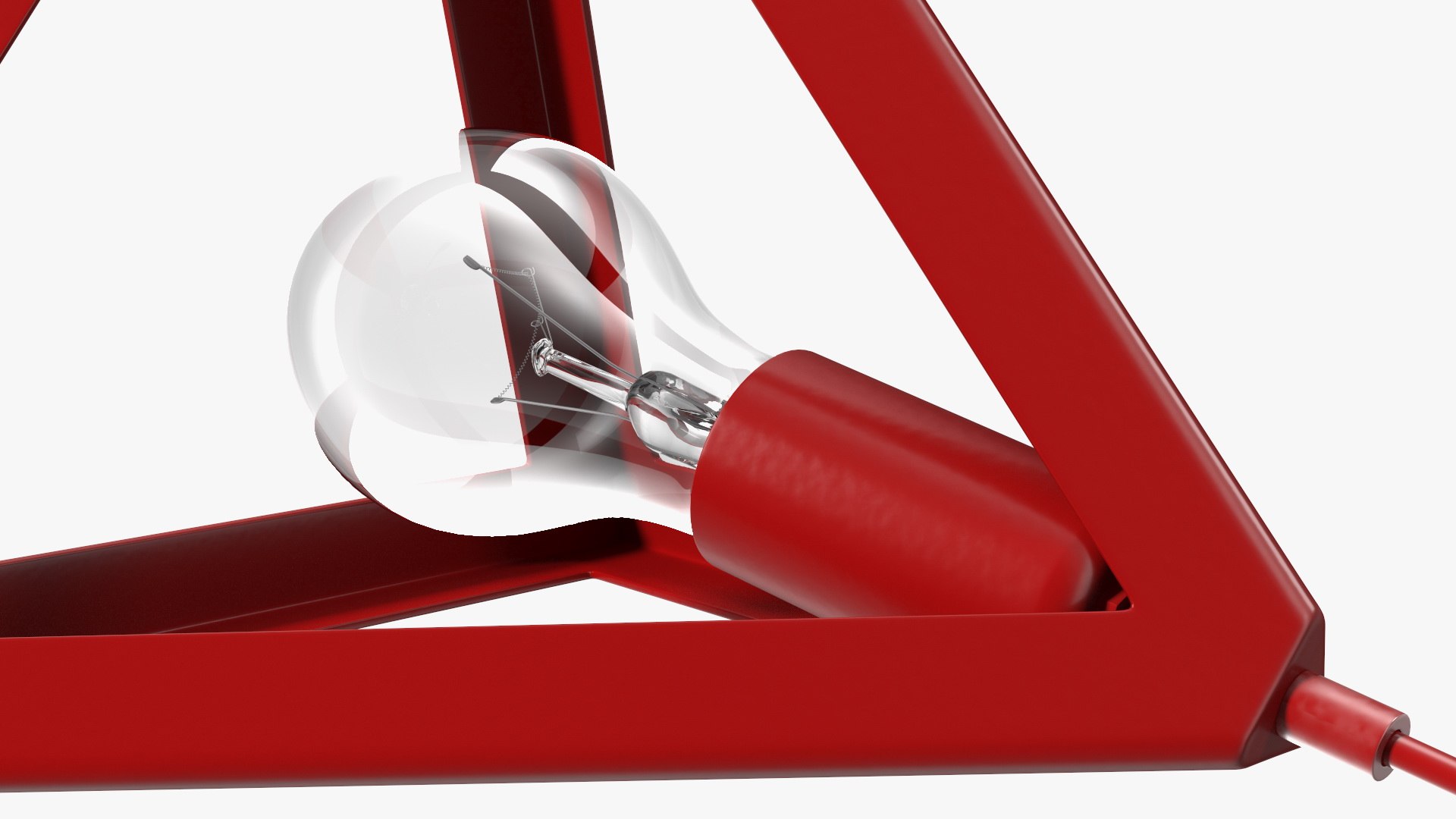 Hanging Light Triangle Shape Red Model - TurboSquid 2018645