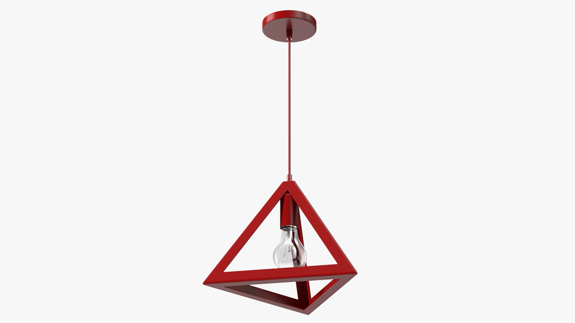 Hanging Light Triangle Shape Red model - TurboSquid 2018645