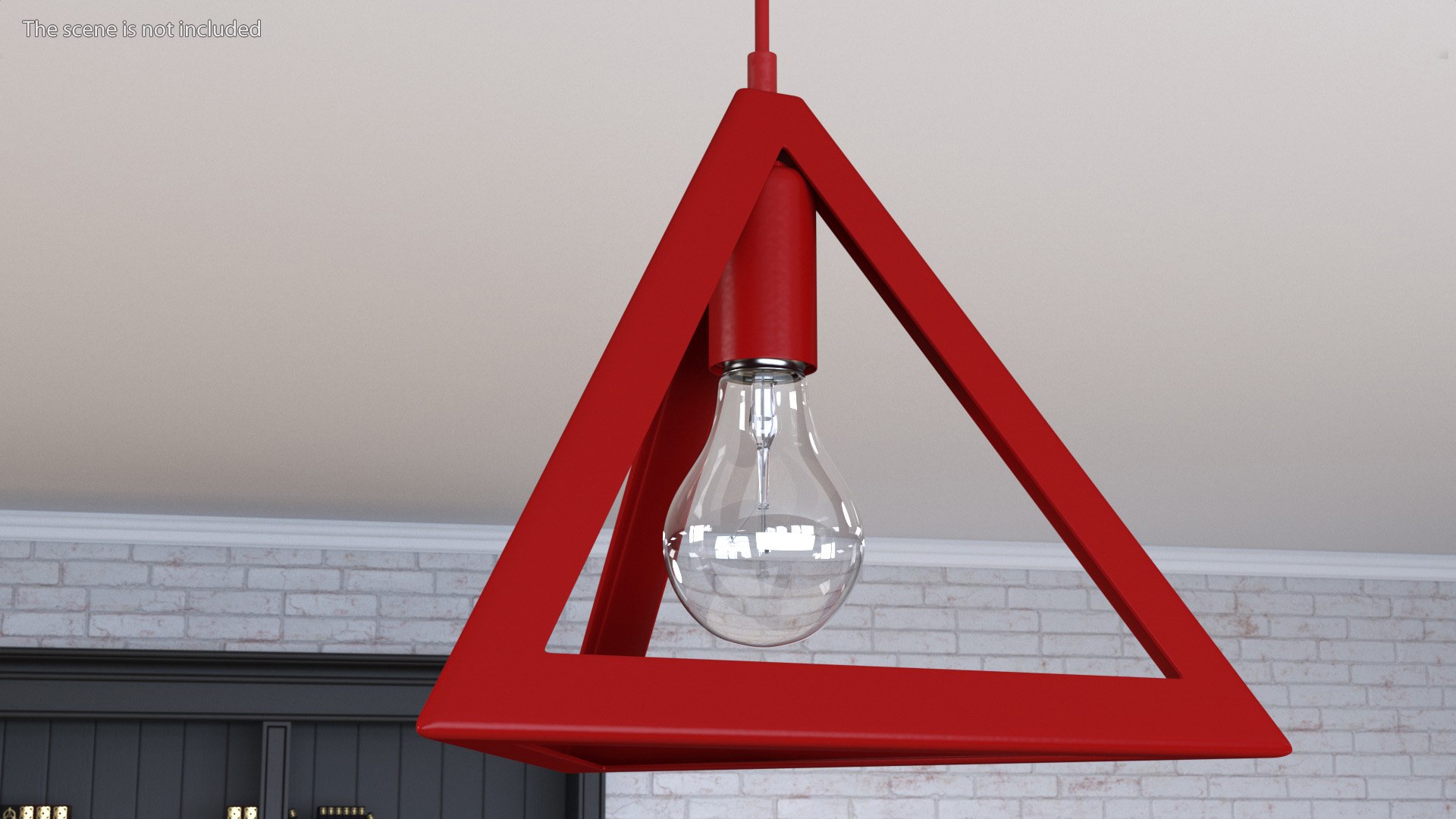 Hanging Light Triangle Shape Red Model - TurboSquid 2018645