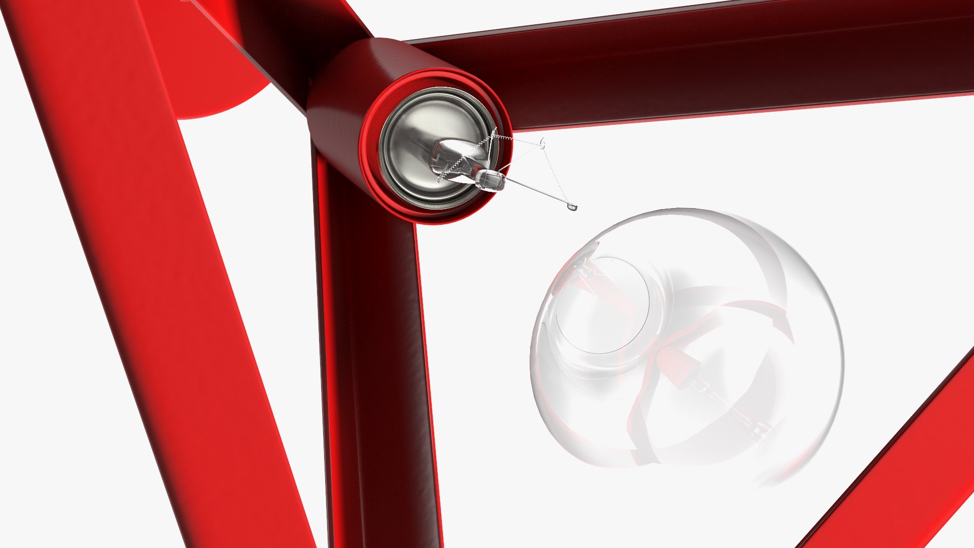 Hanging Light Triangle Shape Red Model - TurboSquid 2018645