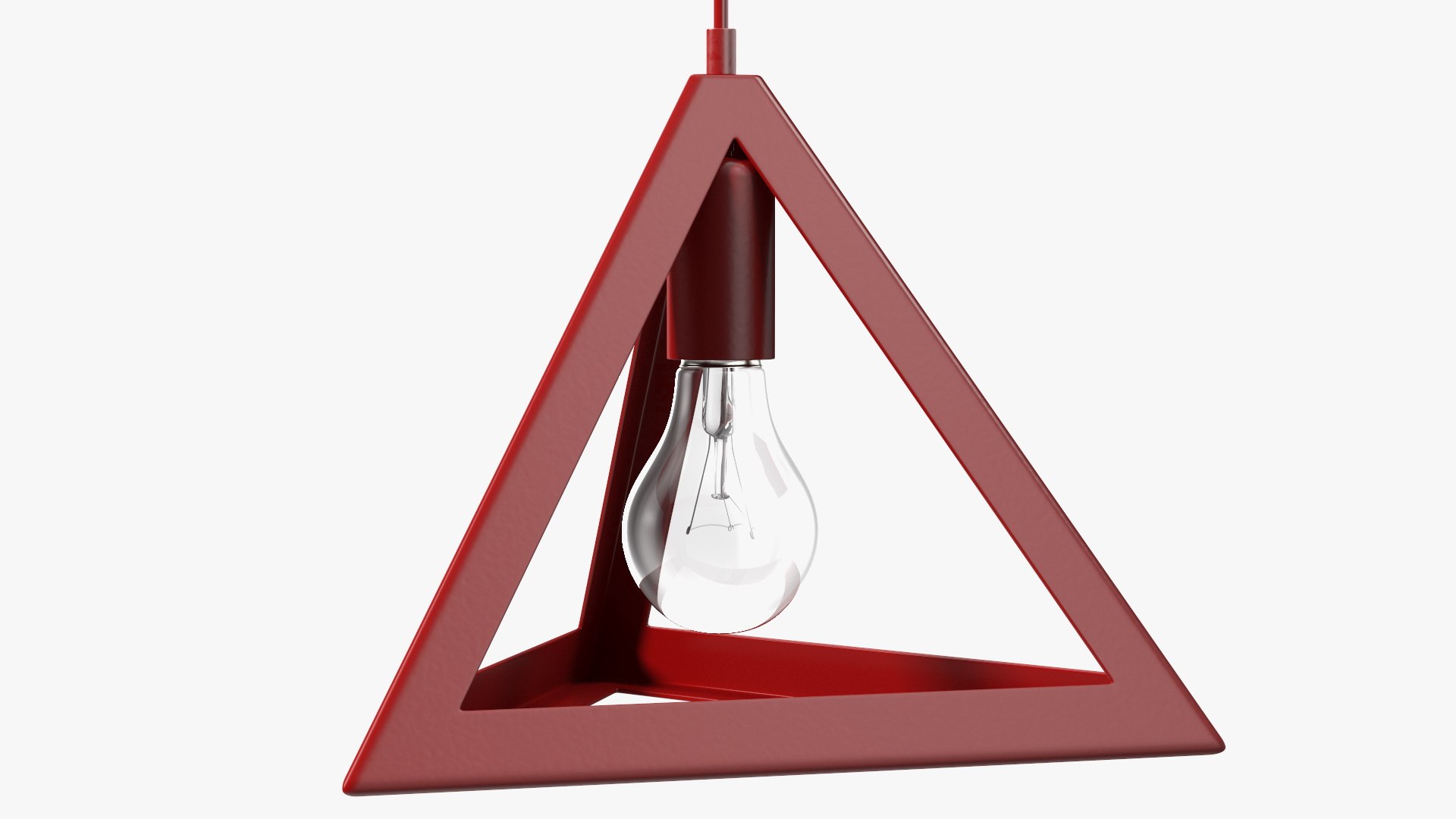 Hanging Light Triangle Shape Red Model - TurboSquid 2018645