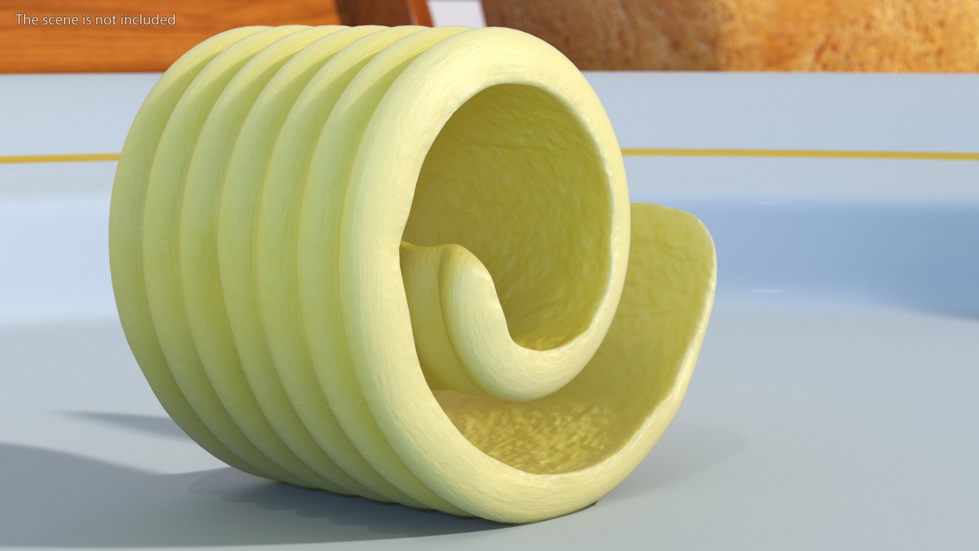 Curled Piece of Butter 3D model - TurboSquid 1995254