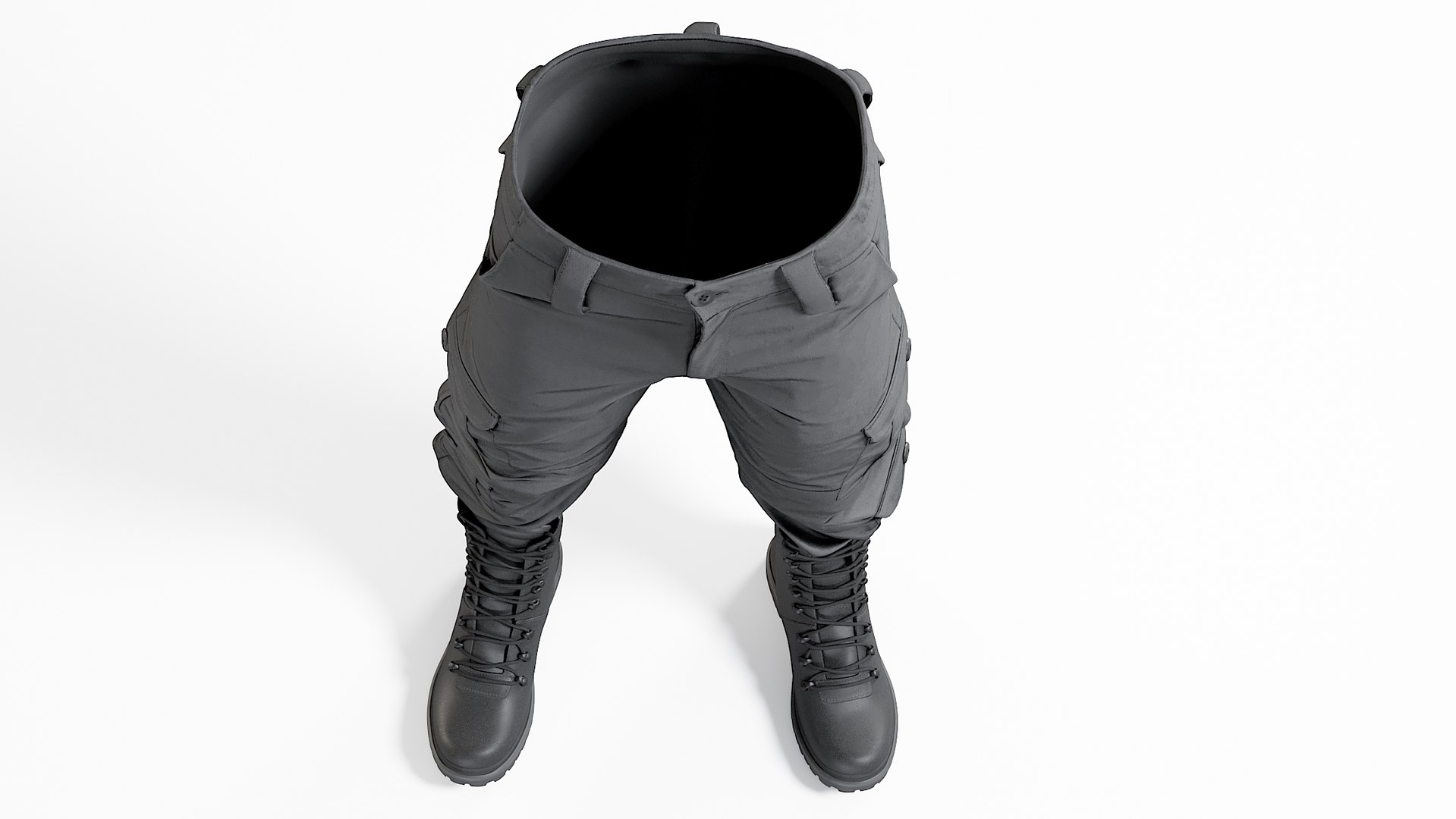 Realistic black pants boots 3D model - TurboSquid 1529856
