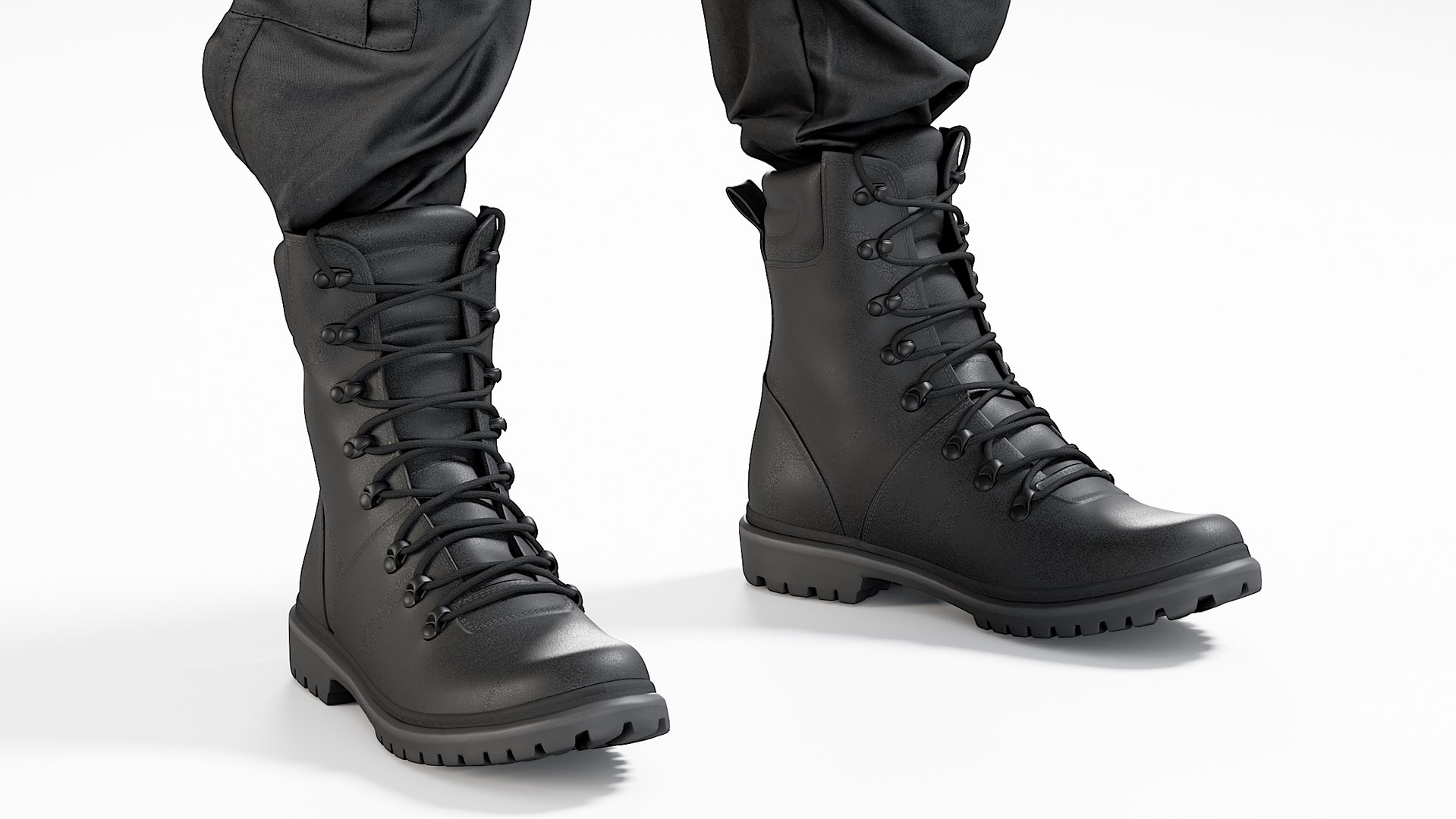 Realistic black pants boots 3D model - TurboSquid 1529856