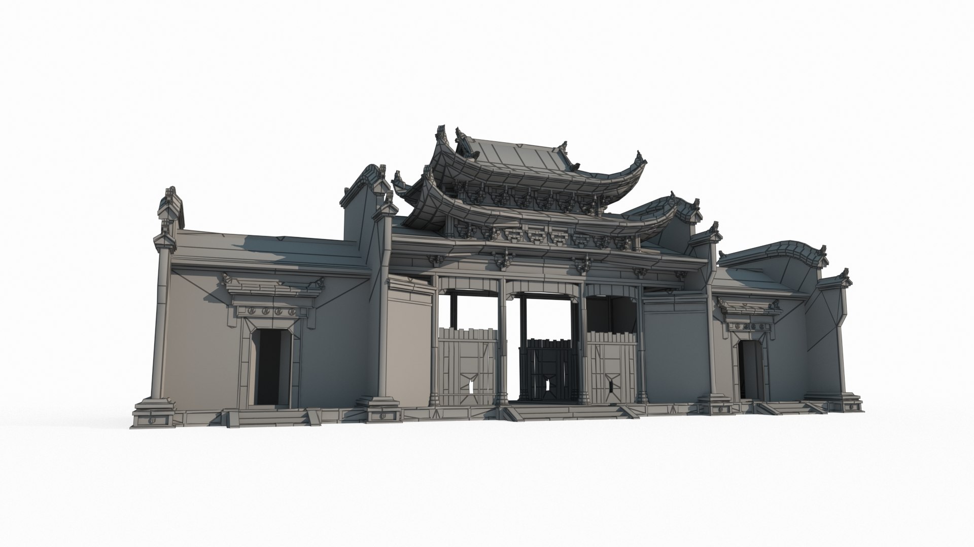 Gate Of The Asian Academy Of Ancient Architecture 3D Model - TurboSquid ...