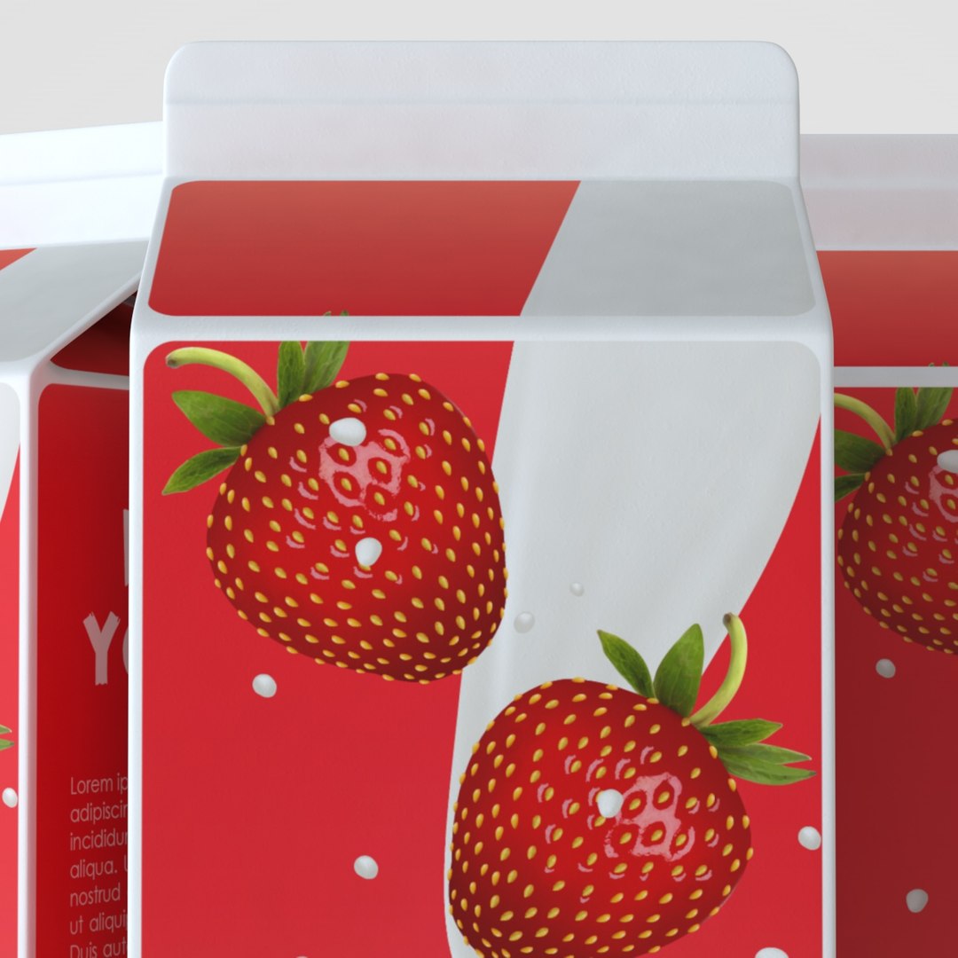 Yogurt Carton 3d 3ds
