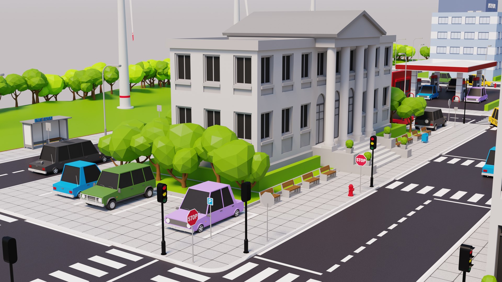 3D model Cartoon City - TurboSquid 1855885