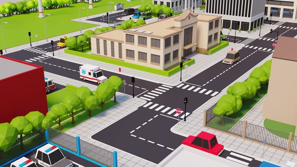 3D model Cartoon City - TurboSquid 1855885